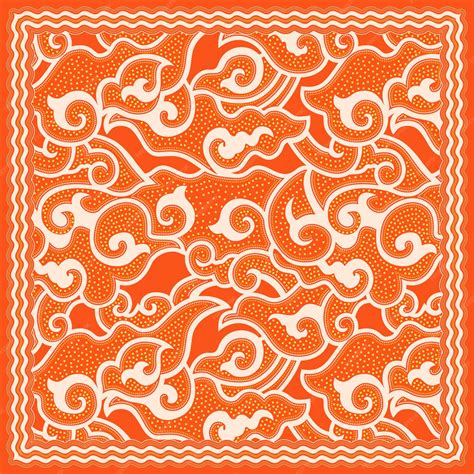 Premium Vector Traditional Of Indonesian Ornament Batik Orange Mega