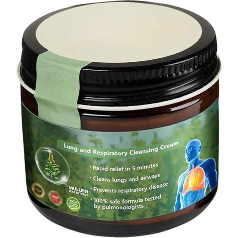 Lercea Mullein Clear Lung Repair Cream Clear Lung Cream For Improve Lung Health Professional