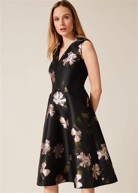 Sandy Floral Jacquard Dress Phase Eight Uk