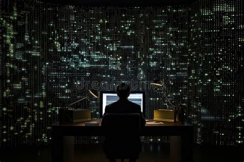 abstract digital background interaction between data and patterns