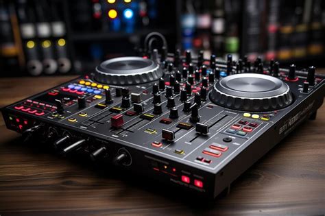 Premium Photo Black And Silver Dj Controller With A Lot Of Buttons And Knobs