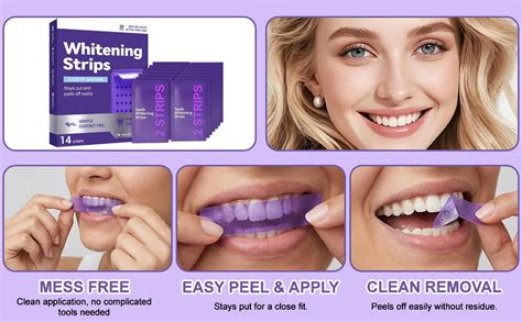 Purple Teeth Whitening Strips Gentle Daily Purple Whitening