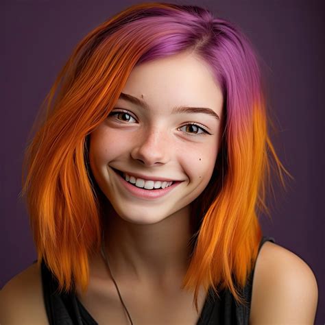 Free Photo Close Up On Beautiful Girl Portrait With Orange Hair
