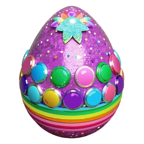 Premium Vector A Colorful Egg With A Rainbow Colored Star On It