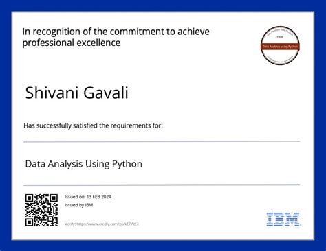 Shivani Gavali On Linkedin Ibmcertification Dataanalysis Python