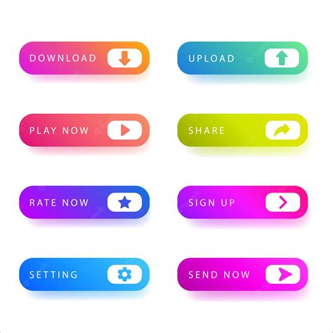 Premium Vector Premium Vector Neumorphic Colorful Button User