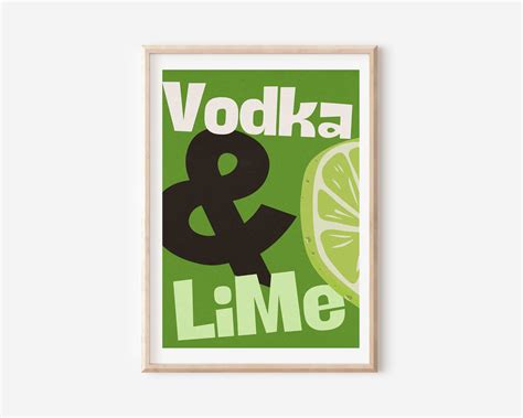 Vodka Poster Digital Download Kitchen Digital Poster Cocktail Print