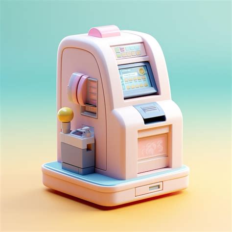 Premium Ai Image Tiny Cute Isometric Atm Machine Big Draw Marketing