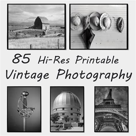 85 Black And White Vintage Photography Prints Nostalgic Wall Art