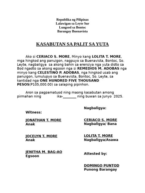Kasabutan Sa Yuta Pdf