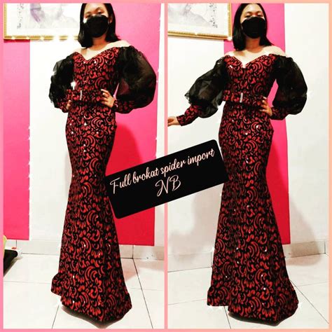 Jual Baju Singer Baju Penyanyi Baju Pesta Full Brokat Spider Sisa Warna Moka Pink Wardah
