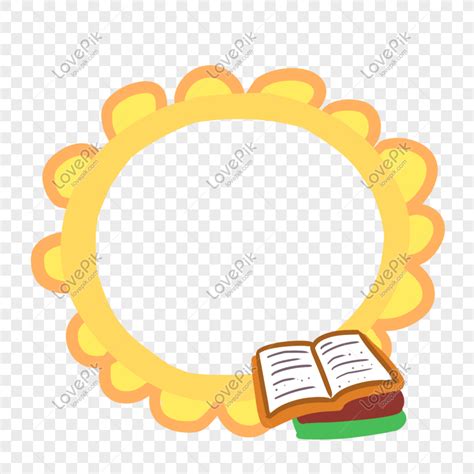 해바라기 책 테두리 그림 Png 일러스트 무료 다운로드 Lovepik