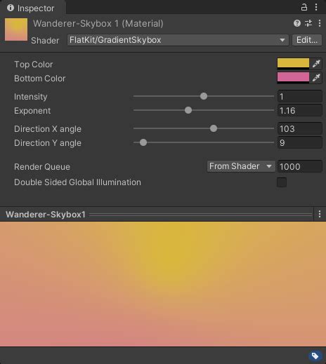 gradient skybox flat kit toon shading and water