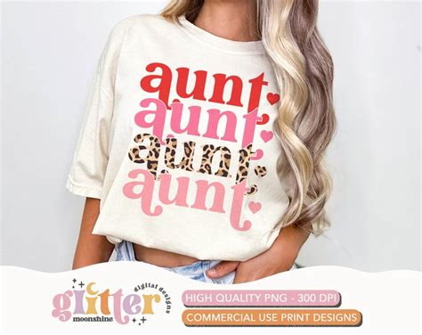 Tante Valentines Leopard Gestapelt Png Druckdatei Für Sublimation Oder
