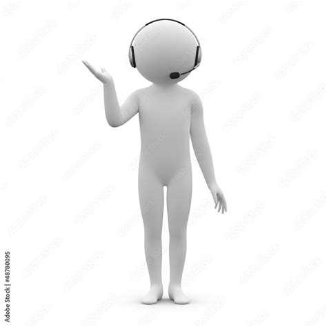 3d Human Operator Stock Illustration Adobe Stock