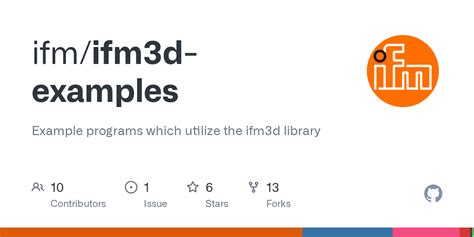 GitHub Ifm Ifm D Examples Example Programs Which Utilize The Ifm D Library