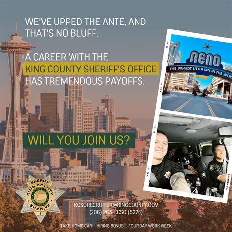 As We Continue Our Recruitment Campaign King County Sheriffs Office King County Sheriffs