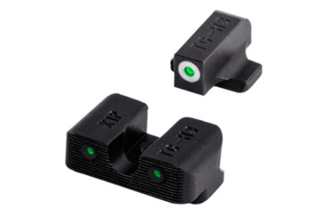 Truglo Tritium Pro Black Green Tritium White Outline Front Sight