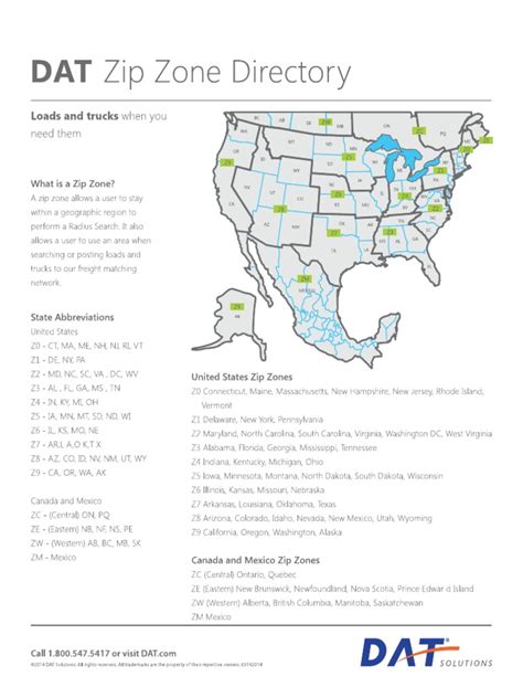 Dat Zip Zone Map Pdf