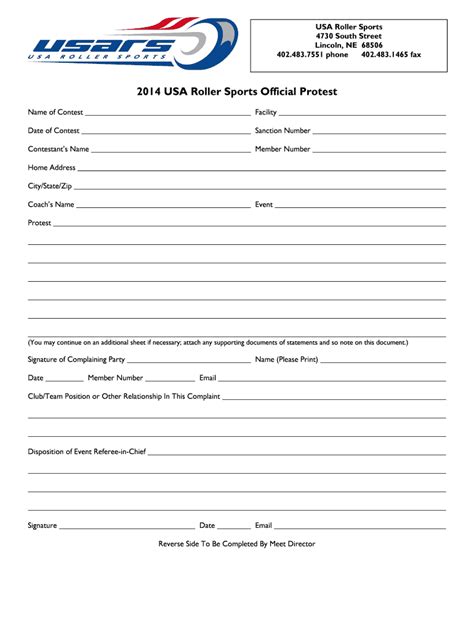 Fillable Online 2014 Protest Form Fax Email Print Pdffiller
