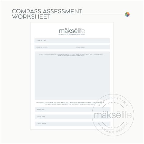 Compass Assessment Worksheet Free Printable Makselife