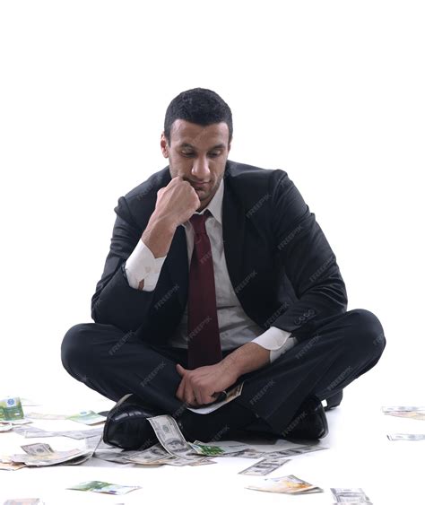 Premium Photo Portrait Of A Business Man Holding And Catch Falling