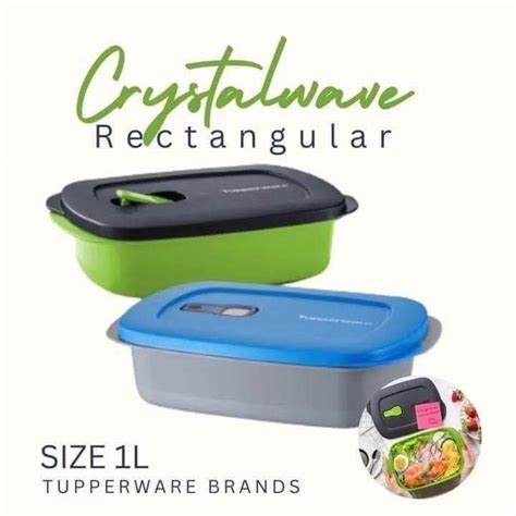 Tupperware Crystalwave Rectangular 1l Lazada