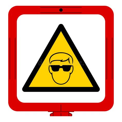 Warning Wear Safety Glasses Must Be Worn Symbol Sign Vector
