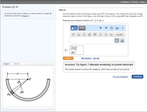 Solved A Semicircular Loop Of Radius A Carries Positive Chegg