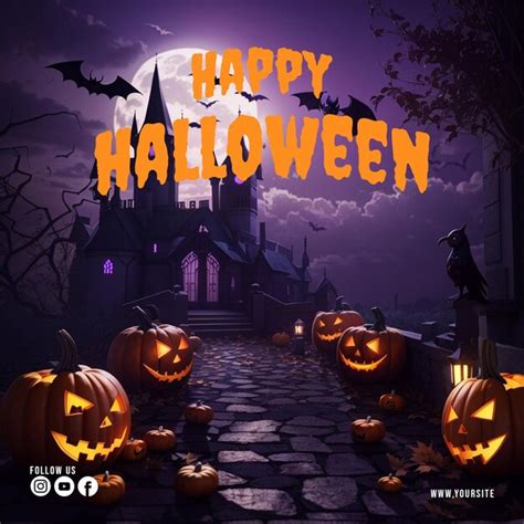 Premium Psd Halloween Celebration Instagram Posts Template