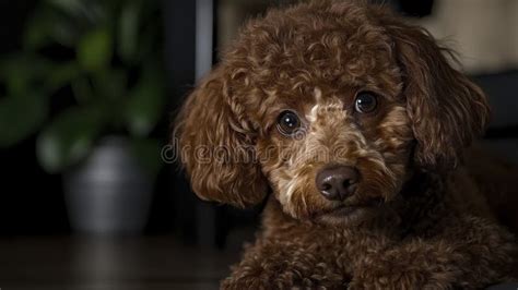 Playful Poodle Puppy Home Interior Pet Photography Cozy Atmosphere