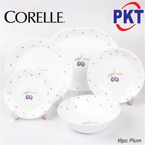 Corelle Classic 16pc Dinnerware Set [ Plum ] Set Pinggan Corelle Plum Pu Shopee Malaysia
