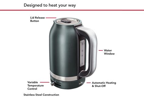 17l Variable Temperature Electric Kettle Kek1701 Kitchenaid