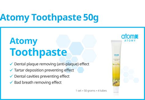 Toothpaste 50g 4tubesbox Atomy Malaysia