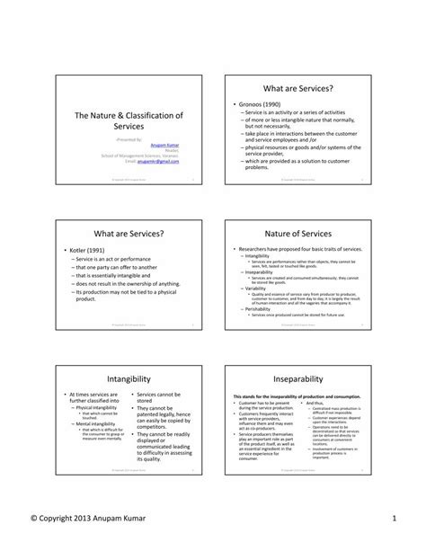 Pdf The Nature And Classification Of Services Dokumentips