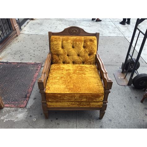 Vintage Yellow Armchair Aptdeco