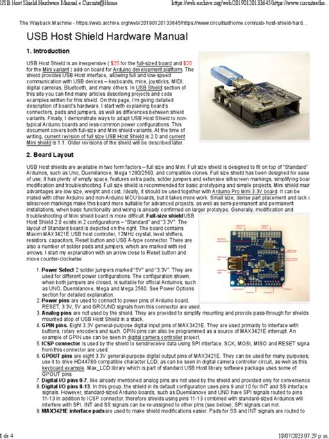 Usb Shield Pdf Usb Arduino