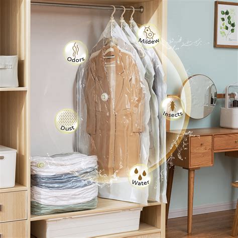 2pcs A Bag Hanging Vacuum Storage Bag Space Saving Clothes Vacuum
