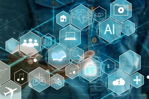 Ai Tech Businessman Show Virtual Graphic Global Internet Connect