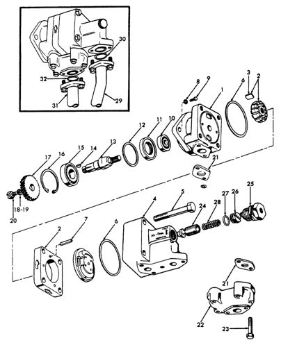 2030 4 Cyl Ag Tractor Industrial 163 1264 10a01 Hydraulic