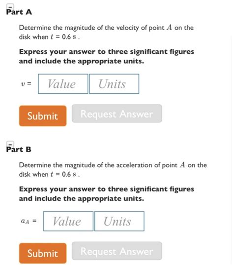 Solved The Angular Velocity Of The Disk Is Defined By W Chegg
