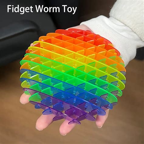 Buy Rainbow Plastic Worm Fidget Anti Stress Shapeshifter 856 At Best Price In Pakistan Odeez
