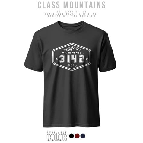 Jual Kaos Distro Terbaru Gunung Merbabu 3124 Mdpl Design Simple 30s Soft Style Unisex Shopee