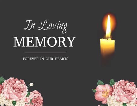 In Loving Memory Template Postermywall