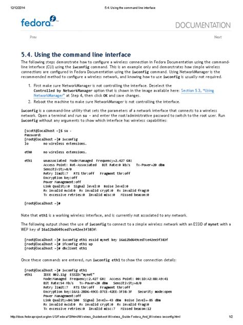 Iwconfig Pdf Wireless Access Point Command Line Interface