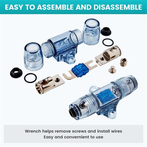 60 Amp Inline Mini Anl Fuse Holder 468 Gauge In 468