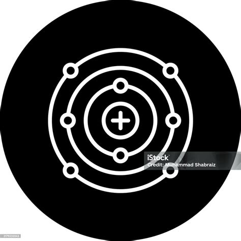 Proton Line Inverted Icon Stock Illustration Download Image Now Atom Design Electron Istock