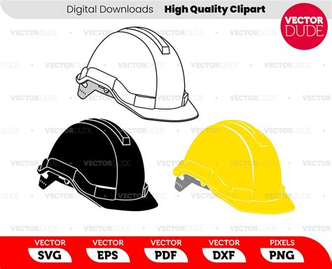 Construction Worker Hard Hat High Quality Cut Or Print Vector