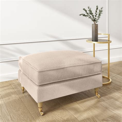 Beige Fabric 3 Seater Sofa And Footstool Set Payton Furniture123