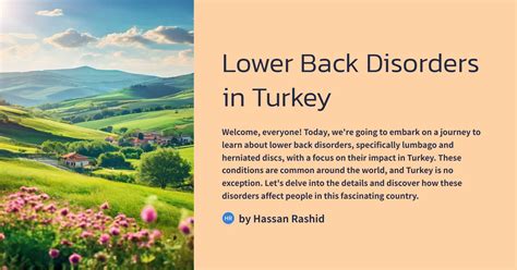 Lower Back Disorders In Turkey